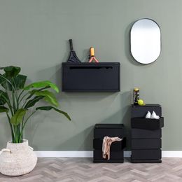 SPINDER DESIGN Schuhschrank &raquo;SPORTIVA&laquo; Stahlschuhschrank f&uuml;r Sportschuhe und Zubeh&ouml;r schwarz Stahl Schwarz, B/H/T: 76cm x 37,7cm x 17,6cm
