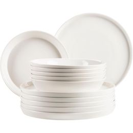 M&auml;ser M&Auml;SER Tafelservice &raquo;SITA, aus Porzellan&laquo; Teller Set, Geschirr-Set, Service wei&szlig; Porzellan 12 Stk.