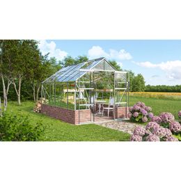 Vitavia Gew&auml;chshaus &raquo;Cassandra 9900&laquo; Alu-Profile, 3 mm Einscheibensicherheitsglas silber B/H/T: 257cm x 248,9cm x 385,3cm