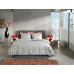 Bettw&auml;sche &raquo;Franela&laquo; 2 Stk. Uni Design, hochwertiges Flanell, Bettw&auml;sche ab 135x200 cm grau Flanell, Obermaterial: 100% Baumwolle B/L: 155cm x 220cm, 