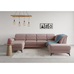 Sit & More sit&more Wohnlandschaft &raquo;Sinatra U-Form&laquo; optional mit Kopfteilverstellung und Armteilfunktion, Metallf&uuml;&szlig;e lila 90% Polyester, 10% Polyamid B/H/T: 