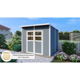 Konifera Gartenhaus &raquo;Felix 3&laquo; Inklusive Fu&szlig;boden grau Massivholz Fu&szlig;boden im Gartenhaus, ohne Dacheindeckung