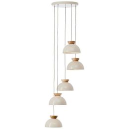 Brilliant Pendelleuchte &raquo;Nalam&laquo; E14 1 Stk. 166 x 45 cm, E14, k&uuml;rzbar, Metall/Holz, natur/beige beige 5, &Oslash; 45cm, 1 Stk.