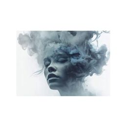 WALLARENA Fototapete Frau in Blau | Gr.: 150 x 105 cm