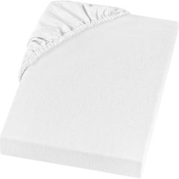 SETEX Spannbettlaken &raquo;Feinbiber in Gr. 70x140, 90x200, 140x200 oder 180x200 cm&laquo; f&uuml;r Matratzen bis 23 cm H&ouml;he, Winter, Bettlaken wei&szlig; Feinbiber, 