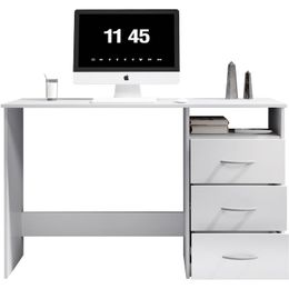 BEGA OFFICE Schreibtisch &raquo;Adria, Computertisch,&laquo; Schubk&auml;sten rechts oder links montierbar, Breite 123 cm wei&szlig; B/H/T: 123cm x 77cm x 50cm