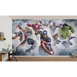 Komar Kindertapete &raquo;Marvel Avengers Strike&laquo; bedruckt glatt bunt Vlies B/L: 450m, Rollen: 1