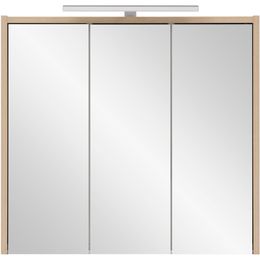 Welltime Spiegelschrank &raquo;List, Spiegelschrank, Made in Germany, B: 65 cm&laquo; Solide Verarbeitung - Dieses Produkt ist in Deutschland gefertigt braun 