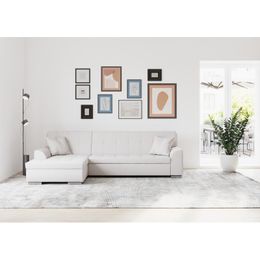 DOMO collection Ecksofa &raquo;TREVISO viele Bez&uuml;ge, auch in Cord, L-Form, 267x178 cm&laquo; wahlw. mit Bettfunktion, inkl. Zierkissen, Unser Dauertiefpreis beige