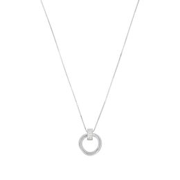 Amor Damen Kette mit Anh&auml;nger &raquo;Kreis&laquo; mit Zirkonia (synth.) silber Silber 925 (Sterlingsilber), L: 45 B: 0,6mm