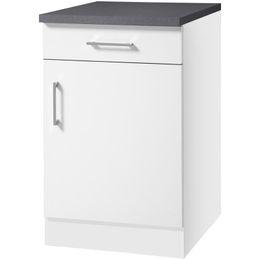 KOCHSTATION Unterschrank &raquo;KS-Paris&laquo; Breite 50 cm wei&szlig; B/H/T: 50cm x 85cm x 60cm, Schubladen: 1 Stk.