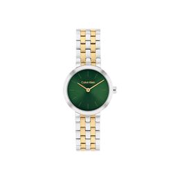 Calvin Klein Damen Quarzuhr &raquo;FORME&laquo; Armbanduhr, Damenuhr, Edelstahlarmband, analog gr&uuml;n Einheitsgr&ouml;&szlig;e