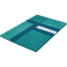 Kleine Wolke Badematte &raquo;&raquo;Ariana&laquo;, Badvorleger, Badezimmer Teppich&laquo; H&ouml;he 20 mm rutschhemmend beschichtet fu&szlig;bodenheizungsgeeignet Geometrisches Design mit 