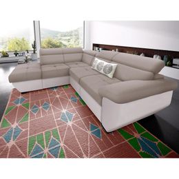 COTTA Ecksofa &raquo;Speedway L-Form, B: 262cm, moderne Couch, bequeme Wellenunterfederung,&laquo; Kopfteilverstellung, optional Schlaffunktion & Bettkasten 