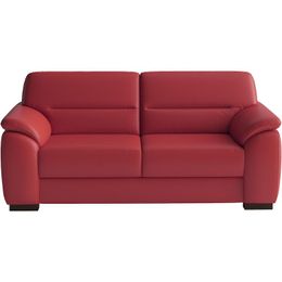 Sit & More sit&more 2-Sitzer &raquo;Montego&laquo; mit Federkern rot B/H/T: 166cm x 88cm x 90cm, NaturLEDER