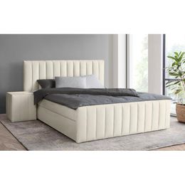 Home Affaire Boxbett &raquo;Effy inkl. Bettkasten und Topper, erh&auml;ltlich in der Breite 180x200cm&laquo; verschiedene H&auml;rtegrade w&auml;hlbar beige Holz teilmassiv, 
