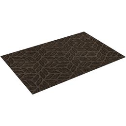 wash+dry by Kleen-Tex Fu&szlig;matte &raquo;DUNE Leaves Dark Brown&laquo; rechteckig 8 mm H&ouml;he braun Polyester, Polypropylen B : 45cm 1 Stk., 8mm, L: 75cm