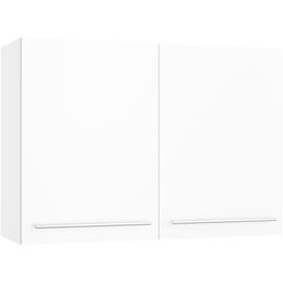 KOCHSTATION H&auml;ngeschrank &raquo;KS-Bern2&laquo; Breite 100 cm, 2 T&uuml;ren, 2 Einlegeb&ouml;den wei&szlig; Holzwerkstoff B/H/T: 100cm x 70,4cm x 34,9cm, T&uuml;ren: 2 Stk.