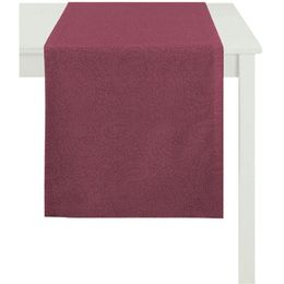 Apelt Tischl&auml;ufer &raquo;7907, Uni Paisley, Jacquard&laquo; mit zartem Paisleymuster lila Polyester, Viskose B/L: 48cm x 140cm, 1 Stk., rechteckig