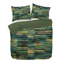 Kayori Bettw&auml;sche &raquo;Toto&laquo; 2 Stk. 100% reiner Bio-Baumwoll-Satin gr&uuml;n Mako-Satin, Obermaterial: 100% Baumwolle B/L: 155cm x 220cm, 1 Stk., 1 Stk., Mako-