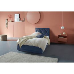 Westfalia Schlafkomfort Polsterbett &raquo;Adamas&laquo; auch mit Bettkasten, Knopfheftung mit Strasssteinen blau Bezug: 100% Polyester, Polsterung: Polsterwatte, Material Gestell: 