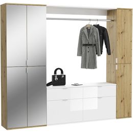 Home Affaire Garderoben-Set &raquo;TRONDHEIM, 5-teilig, Breite 212cm, individuell platzier- & erweiterbar&laquo; Set, bestehend aus: 2x Garderobenschrank & 3-tlgs