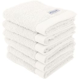 Tom Tailor HOME G&auml;stehandtuch &raquo;COLOR BATH&laquo; 100% Baumwolle, 30x50 cm, uni, gro&szlig;e Farbauswahl wei&szlig; Frottier, Frottier B/L: 30cmx50cm, 6 Stk., Frottier