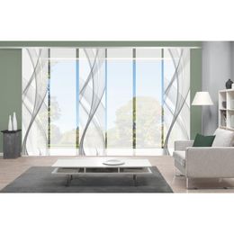 Vision Schiebegardine &raquo;PACOLIA&laquo; Paneelwagen 6 Stk. tlg. SET,SCHIEBEVORHANG,BAMBUS,DIGITALDRUCK grau Polyester 260cm, Paneelwagen, 60cm