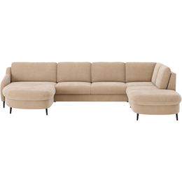 Sit & More sit&more Wohnlandschaft &raquo;Soul U-Form&laquo; wahlweise mit Bett und Bettkasten braun 100% Polyester B/H/T: 372cm x 90cm x 239cm, Luxus-Microfaser ALTARA 