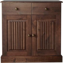 OTTO home Sideboard &raquo;Liotta&laquo; Kommode mit verstellbaren Einlegeboden, massives Kiefernholz braun FSC -zertifiziertes Massivholz B/H/T: 80cm x 80cm x 