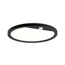 Paulmann LED Au&szlig;en-Wandleuchte &raquo;Au&szlig;enpanel Lamina IP44 rund 280mm 14W 1150lm 230V Kunststoff&laquo; 1 Stk. Warmwei&szlig; Backlight Bewegungsmelder insektenfreundlich 