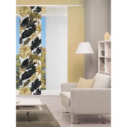 Vision S Schiebegardine &raquo;SCHIEBEVORHANG DIGITALDRUCK BAMBUS-OPTIK 'LETHI'&laquo; Paneelwagen 1 Stk. tlg. DIGITALDRUCK - INDIVIDUELL K&Uuml;RZBAR gold Polyester 260cm, 