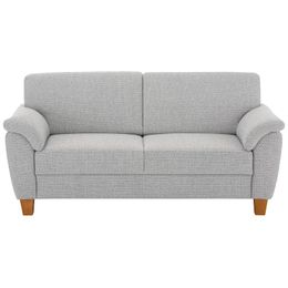 OTTO home 3-Sitzer &raquo;Alta&laquo; mit Federkern und Kontrastnaht, F&uuml;&szlig;e Buche eichefarben silber Struktur fein ( 100% Polyester);Luxus-Microfaser ALTARA NUBUCK