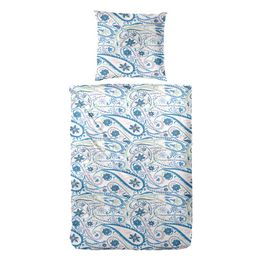 Primera Bettw&auml;sche &raquo;Mako-Satin-Bettw&auml;sche Pastel Paisley&laquo; 2 Stk. mit elegantem Blumen Muster blau Mako-Satin, Obermaterial: 100% Baumwolle B/L: 135cm x 200cm,