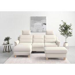 Sit & More sit&more Ecksofa &raquo;Far&ouml; L-Form&laquo; inklusive Federkern, wahlweise mit Schlaffunktion und Bettkasten beige B/H/T: 234cm x 90cm x 168cm, Luxus-Microfaser 