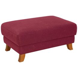 OTTO home Hocker &raquo;Trondheim&laquo; mit Stauraum und Federkern rot Struktur weich ( 97% Polyester, 3% Baumwolle);Luxus-Microfaser ALTARA NUBUCK r (100% 