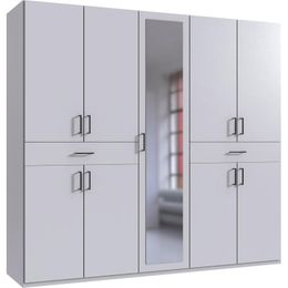 wimex Dreht&uuml;renschrank &raquo;Tibet&laquo; mit Schubk&auml;sten auf bequemer Zugriffsh&ouml;he wei&szlig; Holzwerkstoff B/H/T: 225cm x 208cm x 58cm, Schubladen: 2 Stk. T&uuml;ren: 9 Stk.