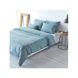 Traumschlaf Bettw&auml;sche Cotton-Leinen in jade | Gr.: 40 x 80 cm