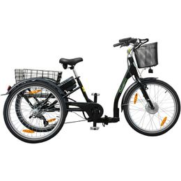 Sachsenrad Unisex SachsenRad &raquo;T3A Trio II Faltbar mit Alarmanlage&laquo; 7 Gang Shimano Kettenschaltung Frontmotor 250 W 40cm, 24 Zoll (60,96cm)