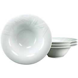 Creatable Pastateller &raquo;Essteller Gourmet&laquo; Teller Set f&uuml;r 4 Personen, wei&szlig;, Porzellan,schwere Qualit&auml;t wei&szlig; Porzellan 27cm