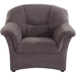 DOMO collection Sessel &raquo;SARAFINA Breite 102 cm, auch mit Federkern f&uuml;r noch mehr Sitzkomfort!&laquo; whlw. mit Federkern, elegantes Design grau Luxus-