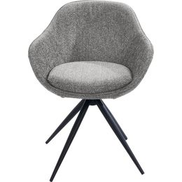 K+w Komfort & Wohnen K+W Komfort & Wohnen Drehstuhl &raquo;ZOOM&laquo; () 4-Fu&szlig; Drehstuhl mit Gestell aus Metall schwarz Struktur grau B/H/T: 60cm x 83cm x 57cm, Aqua Clean
