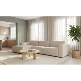 OTTO home Ecksofa &raquo;Naddine&laquo; B. 318 cm, L-Form, Strukturstoff M&eacute;lange-Effekt, Wellenunterfederung 100% Polyester B/H/T: 318cm x 75cm x 156cm, Struktur,