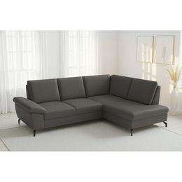 Sit & More sit&more Ecksofa &raquo;Chelsea Leder L-Form, B:249 cm, inkl. Armteil- & Sitztiefenverstellung&laquo; optional mit Schlaffunktion und Bettkasten B/H/T: 249cm x 