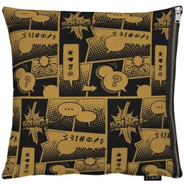 Apelt Dekokissen &raquo;Comic&laquo; Kissenh&uuml;lle ohne F&uuml;llung, 1 St&uuml;ck schwarz Polyester B/L: 46cm x 46cm, 1 Stk.