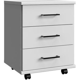 wimex Rollcontainer &raquo;Home Desk&laquo; mit 3 Schubladen, 46cm breit, 58cm hoch wei&szlig; Holzwerkstoff B/H/T: 46cm x 58cm x 40cm
