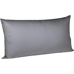 Fleuresse Kissenbezug &raquo;Colours Mako Satin, 100% Baumwolle, mit Rei&szlig;verschluss&laquo; Mako Satin, gl&auml;nzend, glatt, Premium Qualit&auml;t grau Mako-Satin, Mako-