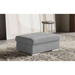 Sit & More sit&more Polsterhocker &raquo;Broadway&laquo; grau 100% Polyester B/H/T: 99cm x 42cm x 65cm, Luxus-Microfaser Euphoria