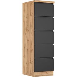 KOCHSTATION Vorratsschrank &raquo;KS-Virginia,neu in verbesserter Ausf&uuml;hrung&laquo; Stauraum, Softclose, mit CPL-Arbeitsplatte, Breite 60 cm, 5 Ausz&uuml;ge, Soft-
