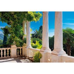Komar Fototapete &raquo;Villa Liguria - Gr&ouml;&szlig;e 368 x 254 cm&laquo; bedruckt glatt Wohnzimmer, Schlafzimmer gr&uuml;n Papier B/L: 368m x 254m, Rollen: 8